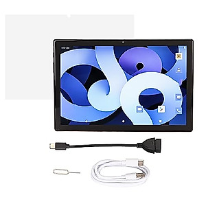 Haofy Smart Tablet, 12GB RAM 512GB ROM WiFi Tablet Front 8MP Rear 16MP for Android 13.0 10.1 Inch 8 Core for Working for Game (Silver)