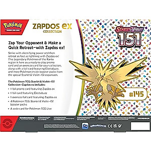 Pokemon TCG Scarlet & Violet 3.5 Pokemon 151 Zapdos Ex Box