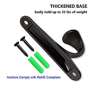 KERYUM(5-Pack) Heavy Mounted Single Wall Hooks, Backpack Hooks, Entryway Hooks,Towels Hooks, Patios Hooks,Coat Hooks (Matching Screws & Plastic Anchors Included) (Flat Black)