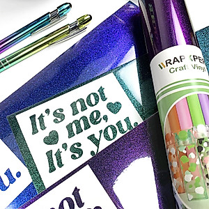 WRAPXPERT Chameleon Purple Permanent Vinyl 12" x5ft Metallic Purple Vinyl Roll Easy Cut and Peel Gradient Color Change Vinyl for Crafts Signs Lettering Graphics