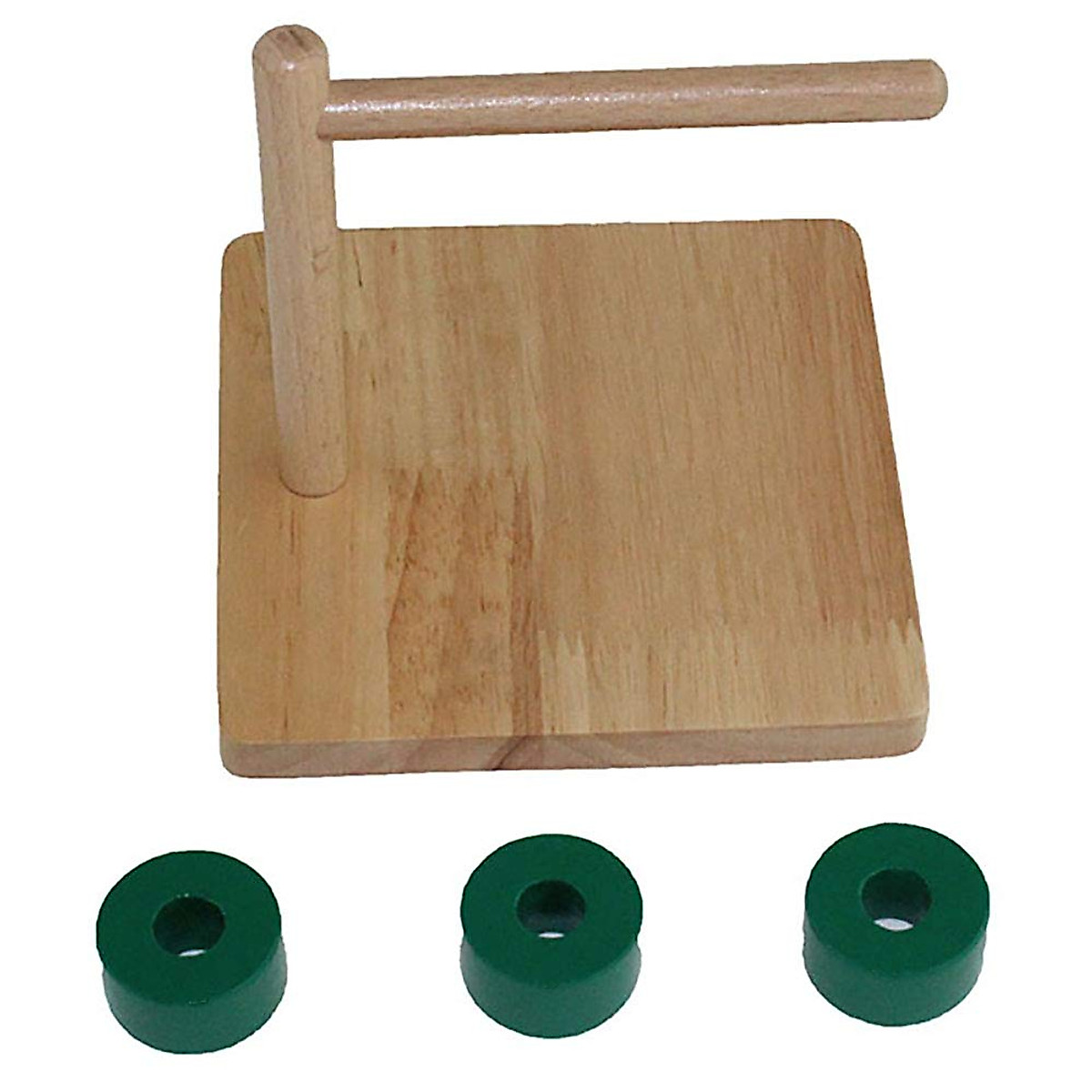 Kghios Montessori Infant Toys Materials for Toddlers 6 Months-1-2 Year Old Babies Infant & Toddler Materials Discs on Horizontal Dowel 4 in 1