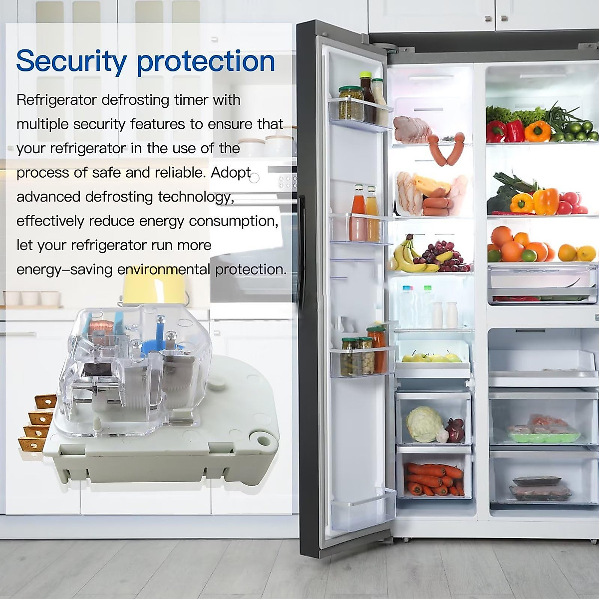 215846602 Refrigerator Defrost Timer Repl.#215846606 240371001 for Frigidaire Kenmore Gibson Kelvinator Tappan Uni Westinghouse Crosley Electrolux N8000559, R000900241 by BLUE ELF