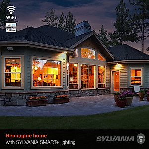 SYLVANIA Wifi LED Smart Light Bulb, 60W Equivalent Dimmable Soft White A19, Compatible with Alexa and Google Home Only - 4 Pack (75672)
