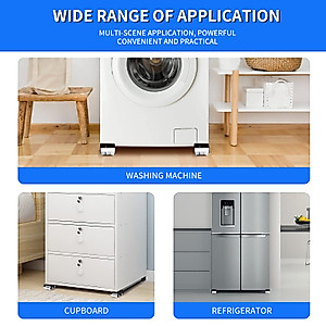 Draywitt expandable appliance roller-appliance rollers for washer and dryer,base mover for washer and dryer (BLACK)