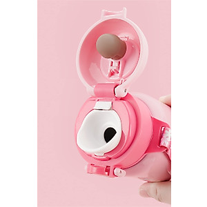 Hello Kitty Stainless Steel Insulated Water Bottle with Strap Pink 480ml