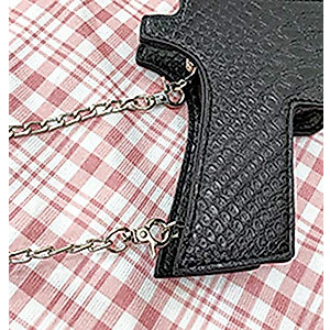 QZUnique Women Pistol Cartoon Messenger Handbag Purse Chain Shoulder Crossbody Handbags