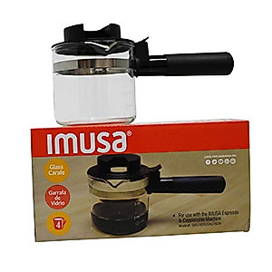 IMUSA USA Espresso Maker Carafe in Gift Box, Clear 4 Cup
