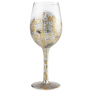 Enesco Designs by Lolita Venom Hand-Painted Artisan Wine Glass, 1 Count (Pack of 1), Multicolor