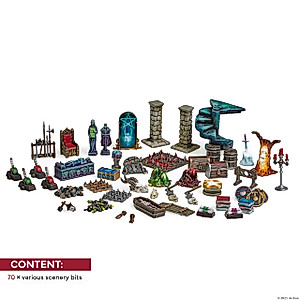 Dungeons & Lasers Fantasy Customization Bits for DND Terrain - 70 Pieces of D&D Accessories and Props for 5E Tabletop RPG Games - Unpainted, Unassembled - for Ages 14 Years and up