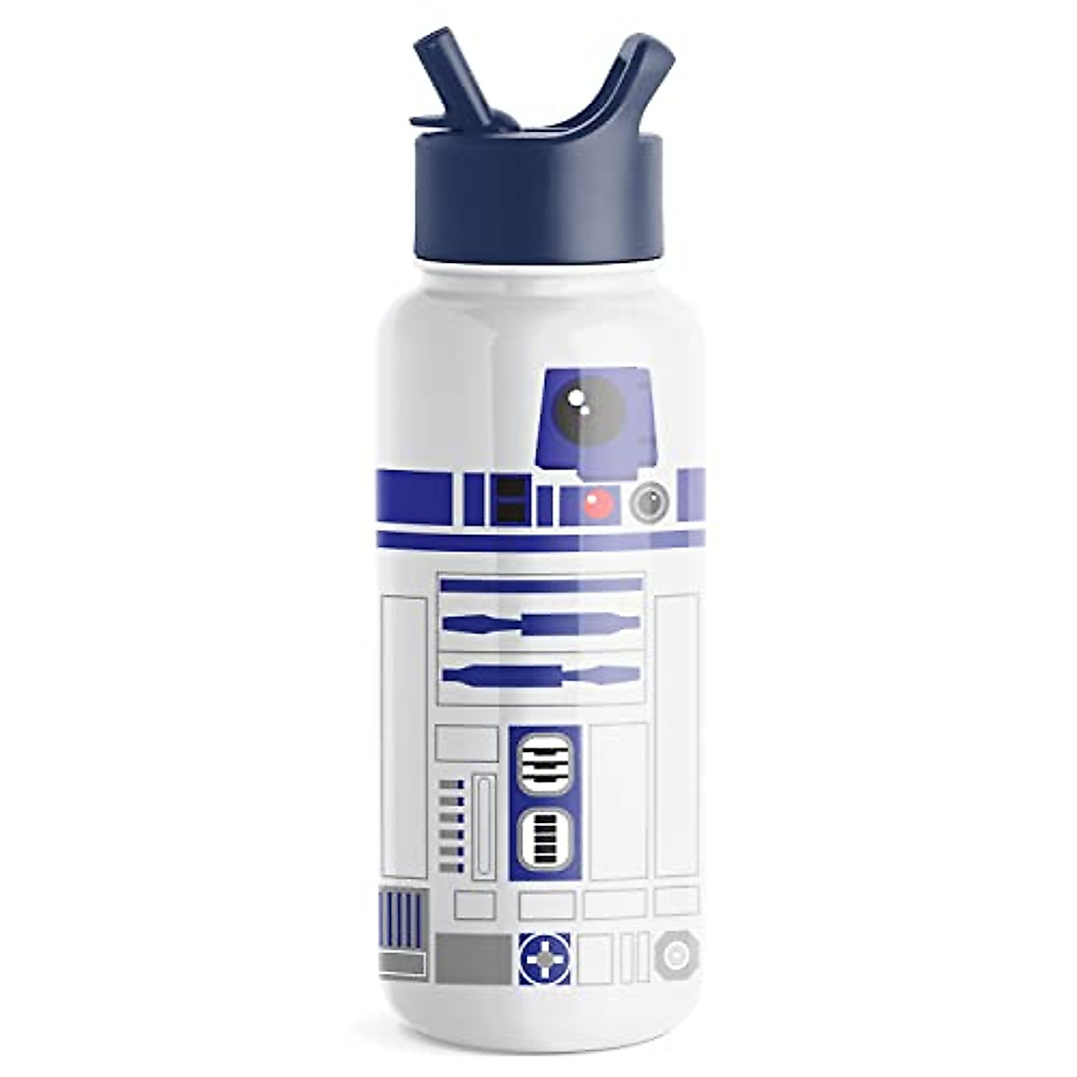 Simple Modern Star Wars R2D2 Water Bottle with Straw Lid Vacuum Insulated Stainless Steel Metal Thermos | Gifts for Women Men Reusable Leak Proof Flask | Summit Collection | 32oz R2D2