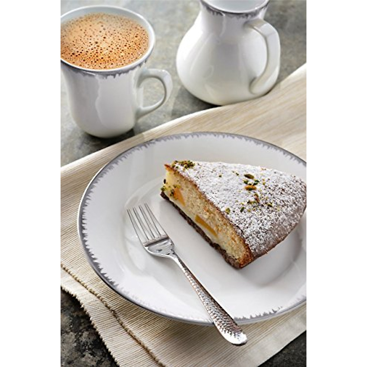 DANIALLI 60 Piece Silverware Set For 12, 18 10 Stainless Steel Silverware Set, Modern Fidenza Hammered Flatware Set, Knife/Fork/Spoon & Long Teaspoon/Salad Fork Mirror-Polished Dishwasher Safe Cutlery