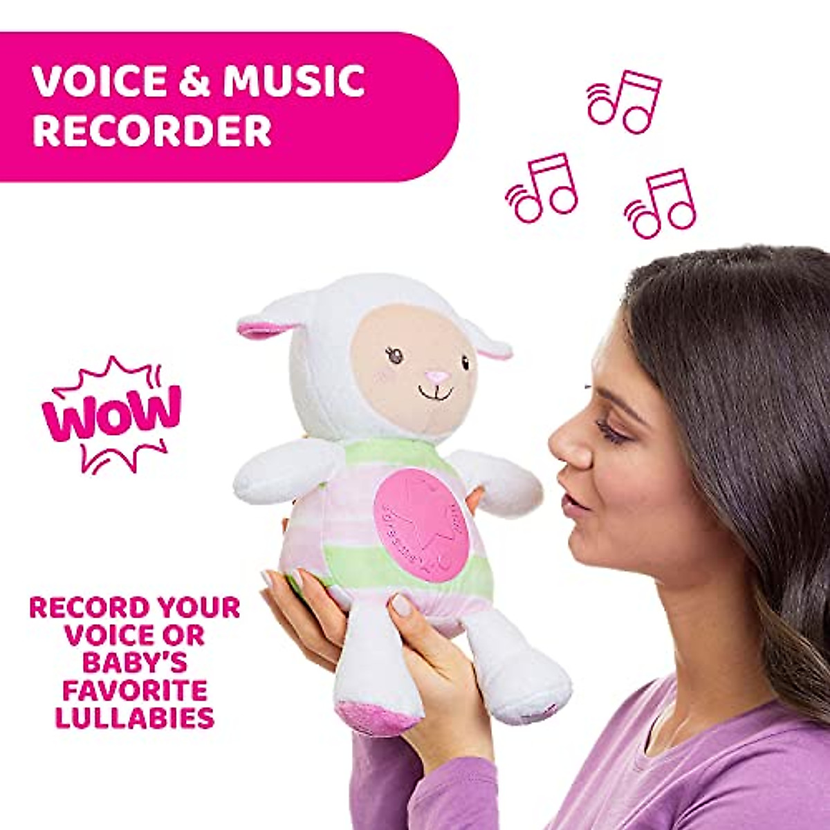 chicco Lullaby Sheep Rose Night Light, Voice Recorder