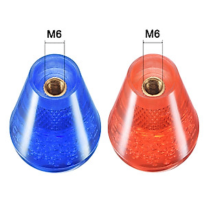 uxcell Ellipse Oval Joystick Head Rocker Ball Top Handle Arcade Game Replacement Red Blue