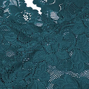 Gladiolus Womens Lingerie Lace Babydoll Sexy Deep V Halter One Piece Lingerie Dress Blue M