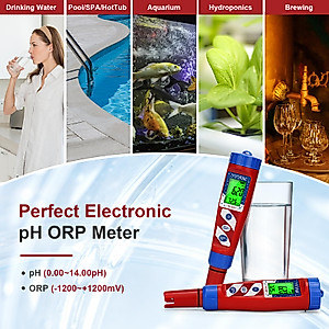 Hydrogen Water Tester, YINMIK 2024 Hydrogen Tester, Digital Hydrogen Water ppb/ppm Meter, Dissolved Hydrogen Test Pen, Accurate ORP Tester, 4 in 1 pH H2 ORP Temp Test kit for Hydrogen Water Bottle