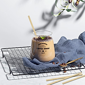 100pcs Bamboo Coffee Stirrers Individually Wrapped, 5.5 Inch Disposable Wood Swizzle Stick Beverage Mixer, Eco Friendly Long Wood Stir Sticks for Mixing Cocktail Hot Chocolate Drinking Tea