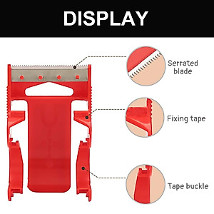 Keebor Packing Tape with Dispenser, 12 Rolls Packaging Tape for Shipping Mailing Wrapping, 1.5'' Core, No Splitting and Tearing, Office Settings