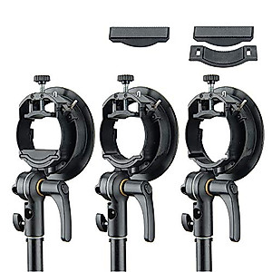 Godox S2 Bracket S-Type Speedlite Bowens Mount Holder for Godox V1 AD400Pro AD200Pro AD200 V860II TT685 TT600 TT350 Flash Snoot Softbox Beauty Dish Reflector Umbrella
