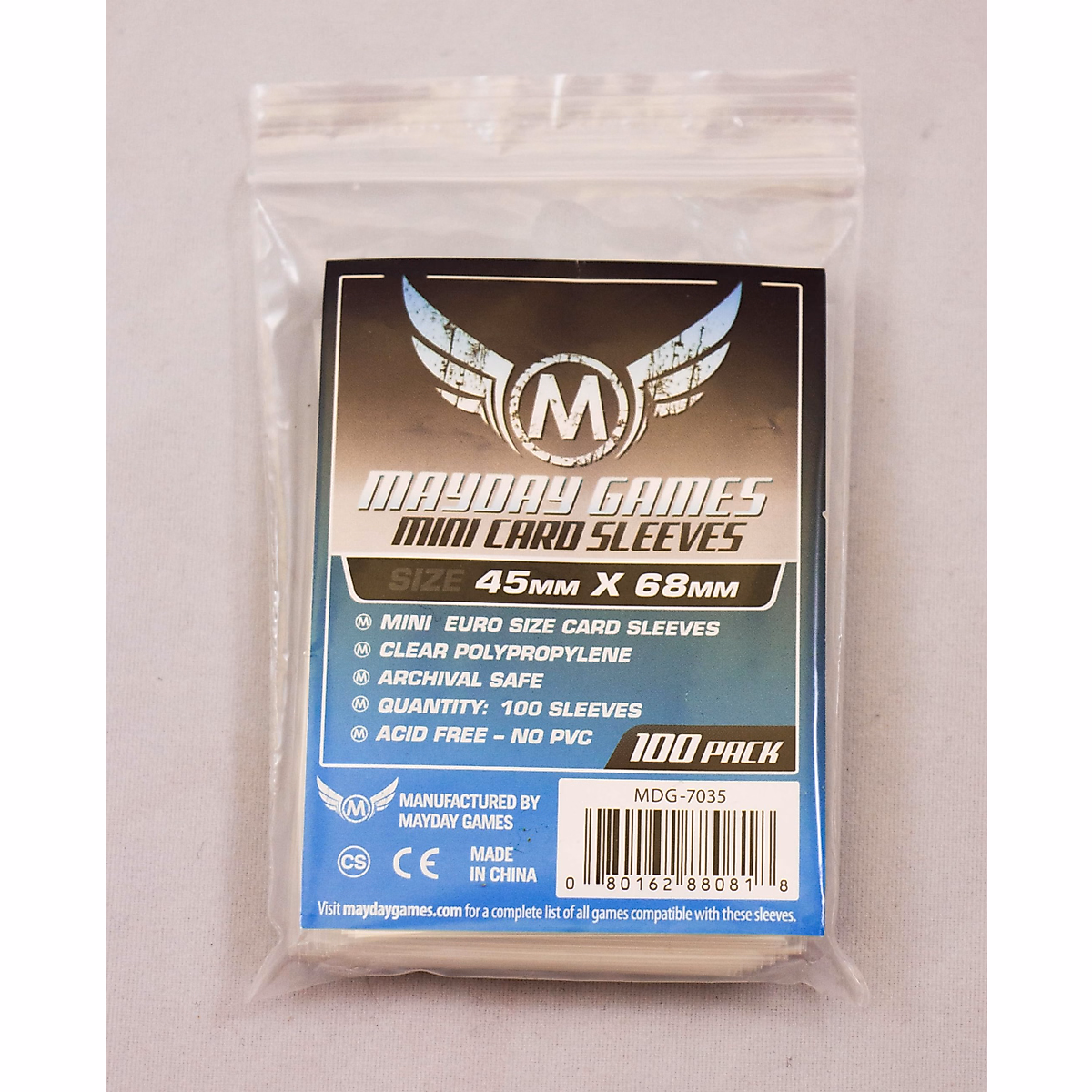 Mayday Games Mini Card Sleeve 45 MM X 68 MM pack of 100