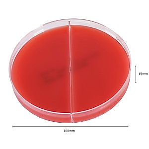 Blood Agar, 5 Percent/Blood Agar, 5 Percent, 15x100mm Biplate, Order by the Package of 10, by Hardy Diagnostics