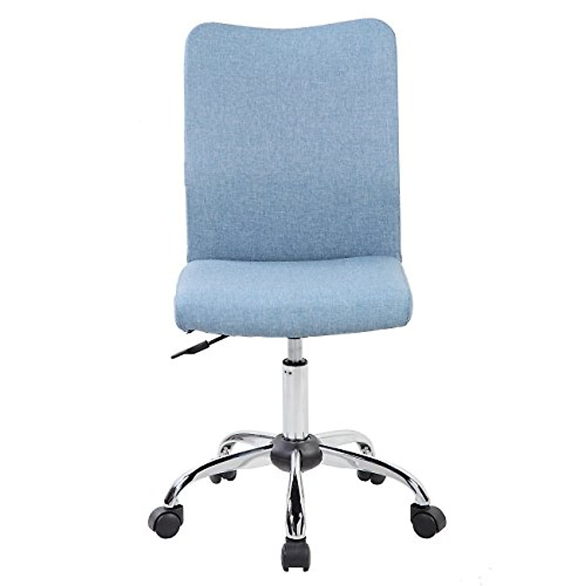 Techni Mobili Modern Office Chair with Height Adjustment, Technical Executive Task Chair with Non Marking Caster Wheels, Blue