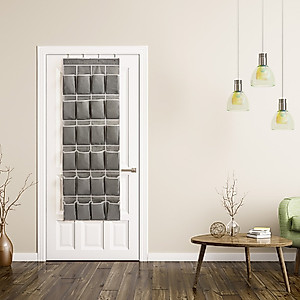 EZOWare Over the Door Hanging Organizer, 24 Large Pockets Multipurpose Hanging Storage for Pantry, Closet, Bathroom, Shoes, toys - Pack of 1