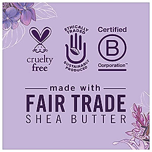 SheaMoisture Velvet Skin Body Wash for Dry Skin Purple Rice Water with Shea Butter 13 oz