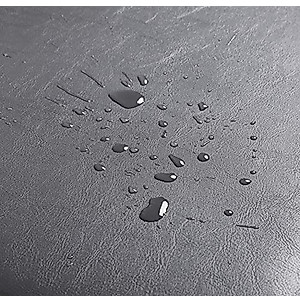 Yaheetech Set of 4 Dining Chairs Faux Leather High Back Kitchen Chair Upholstered Armless Side Chair with Waterproof Surface and Wood Legs for Home and Restaurant, Gray