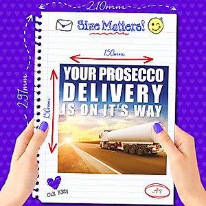 Cult Kitty - Prosecco Delivery - Rude Birthday Card For Her - Funny Birthday Cards For Women - Sister Birthday Card Adult - Birthday Card Friend Female - Happy Birthday Cards For Her - Best Friend