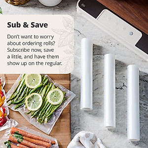 Greater Goods Vacuum Seal Rolls - Pack of 3 Rolls of Food Saver Bags, Each Roll 118 Inches Long | Vacuum Seal Bags Made from Food-Grade, BPA-Free Material | Designed in St. Louis