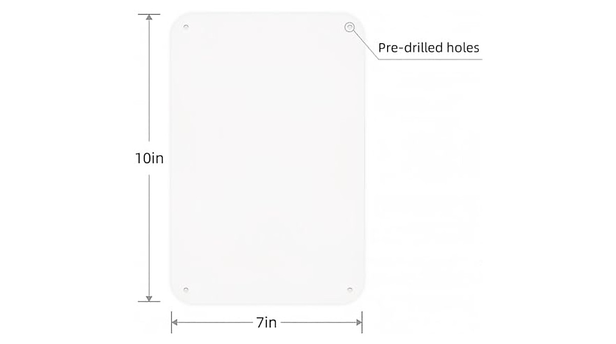 Durable 4-Pack White Plastic Signs 10x7 - Indoor & Outdoor Use