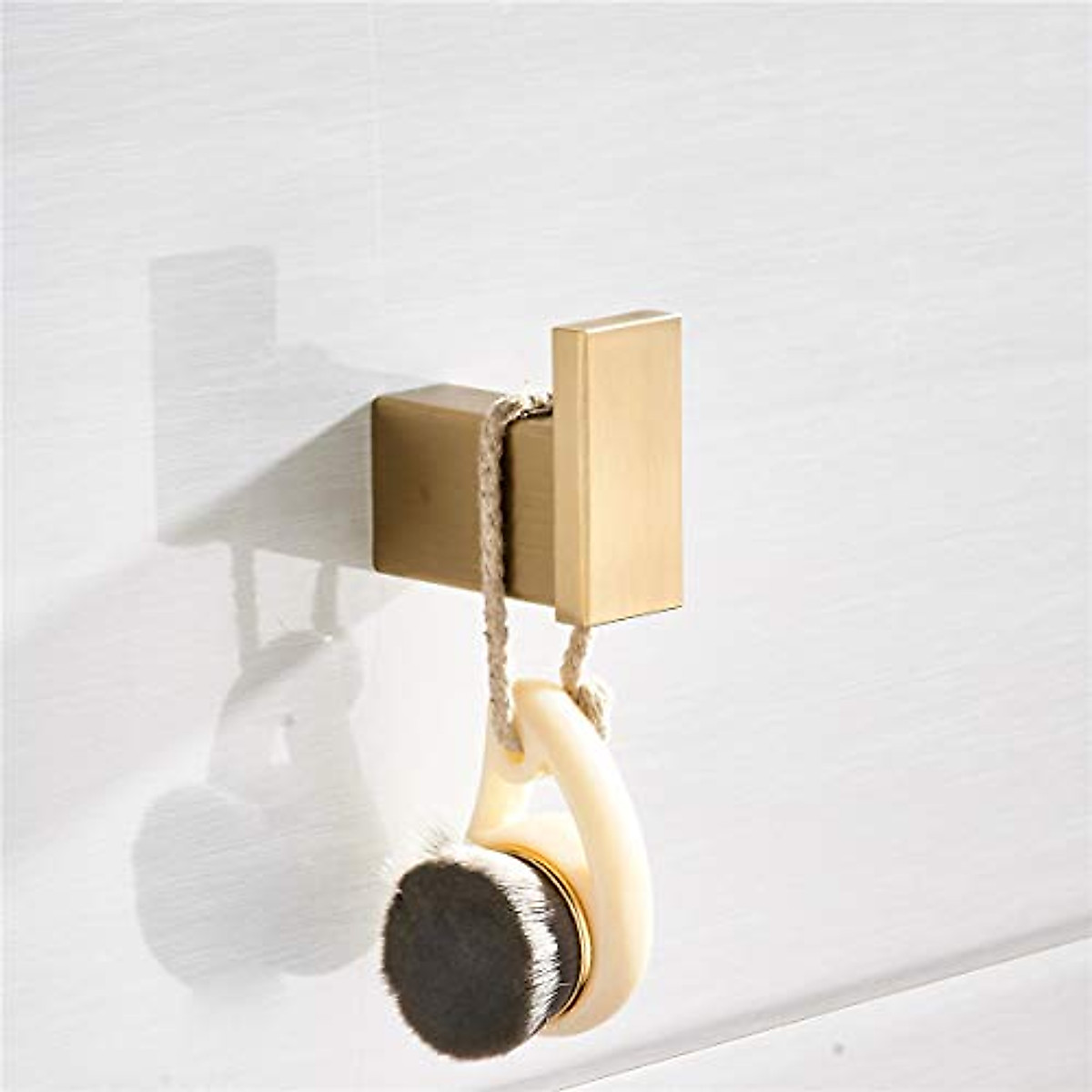 AOTAKE Gold Brushed Single Double Robe Hook Stands Stainless Steel Bathroom Hardware Accessories (Robe Hook)