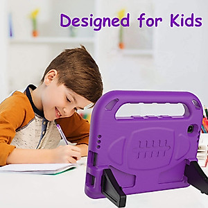 BMOUO Kids Case for Samsung Galaxy Tab A7 Lite 8.7" 2021(SM-T220/T225),Tab A7 Lite Case with Built-in Screen Protector, Shockproof Handle Stand Kids Case for Samsung Galaxy Tab A7 Lite 2021, Purple