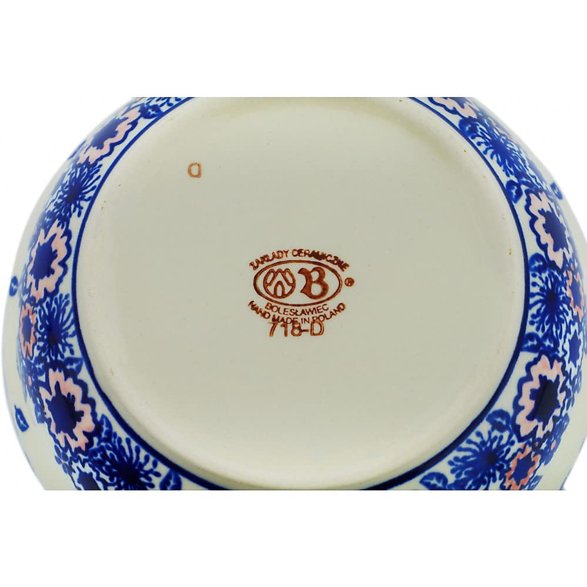 Polish Pottery 6½-inch Bowl (Winter's Thaw Theme) + Certificate of Authenticity