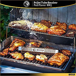 12-Inch Pellet Smoker Tube with Non Stick BBQ Grill Mat - pack
