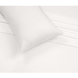RUVANTI 100% Cotton Sheets for Full Size Bed - Crispy Cooling Percale Sheets - Breathable & Durable Full Sheet Set - Deep Pocket 16 Inches (Fits up to 18") - Off White - 4 Pieces