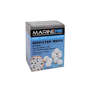 CerMedia MarinePure 1.5-Inch Sphere Bio-Filter Media for Marine and Freshwater Aquariums, 2-Quart