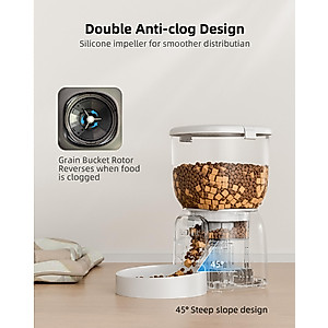 Air Purifier for Large Room+4L Automatic Cat Feeder