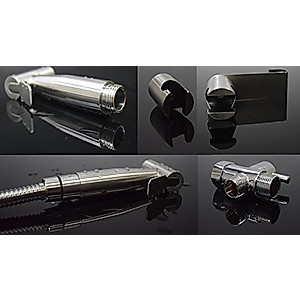 AzureLuxe Cloth Diaper Sprayer - Complete Set Premium Stainless Steel Hand Held Diaper Sprayer Kit for Toilet Attachment with T-Adapter and Explosion Free Hose