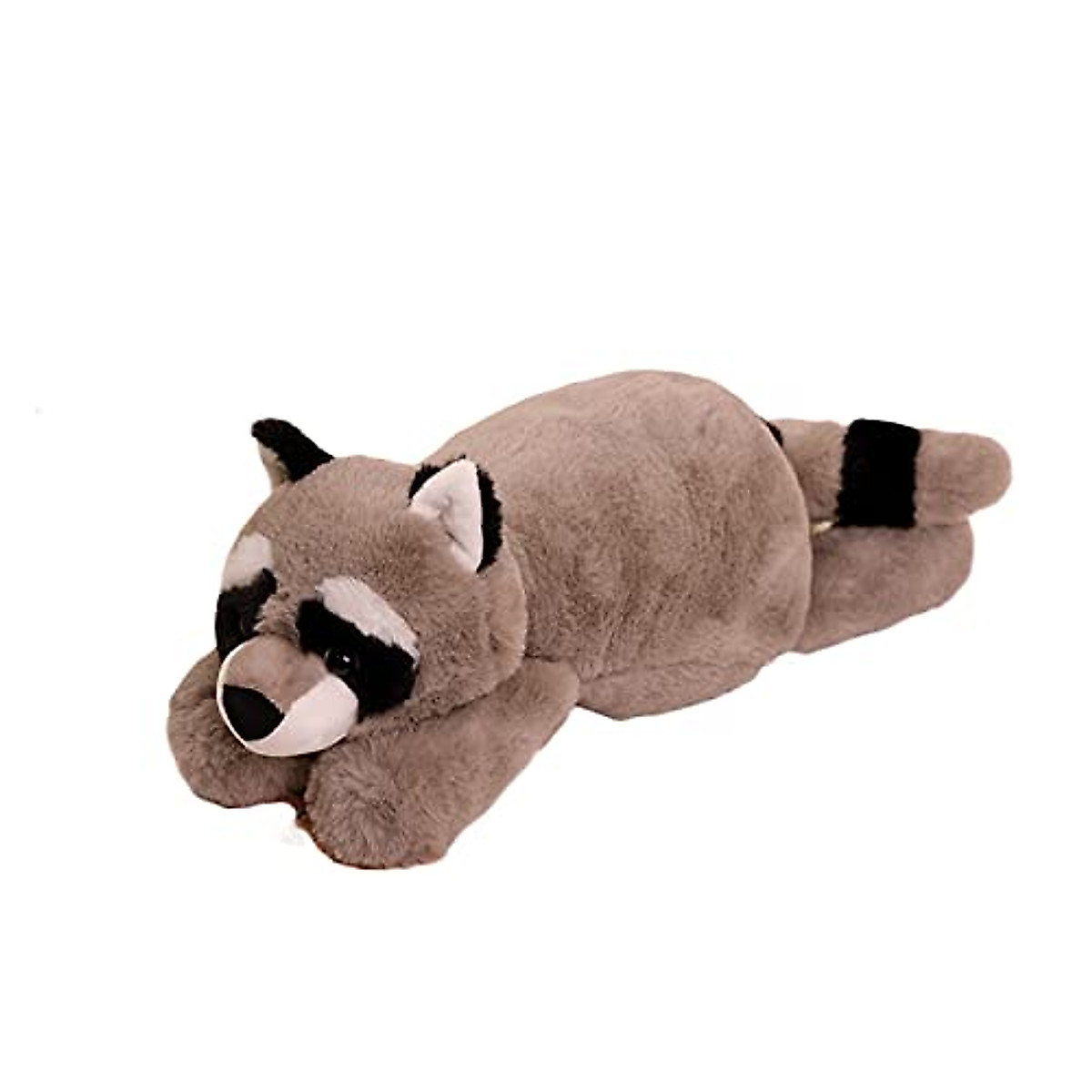 REYBEYOLA Cute Sloth Stuffed Animal Kawaii Plush Raccoon Fox Crocodile Sloth Weighted Stuffed Animals Throw Pillow (Grey, 18 inch)