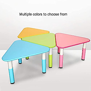 Walnut Children/Kids Study Table and Chair Set, Home/Kindergarten Adjustable Game Table, Dining Table, Childs Studying Painting Home School 1 Table 1 Chairs (Color : Blue)