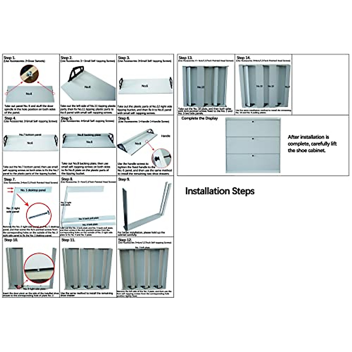 DYRABREST 3 Tier Shoe Cabinet with 3 Flip Drawers, Modern Shoe Cabinet, Freestanding Shoe Rack Storage Cabinet for Entrance, Hallway, Foyer