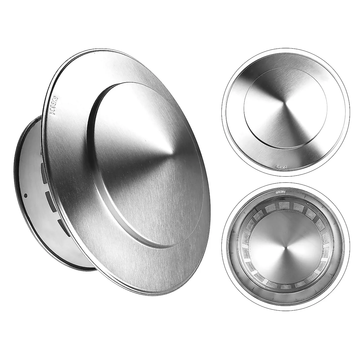 QOXEZY Chimney Cap, 4.33 Inch Stainles Steel Round Chimney Cap, All Weather Chimney Cap Roof Top Round Roof Vent, Perfect Insulation Roof Vent Cap Vent Cover