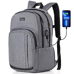Bookbag School Backpack, Travel Backpack Anti Theft Laptop Backpack with USB Charging Port Water Resistant College Fits 15.6 Inch Notebook Over 3 Years Old