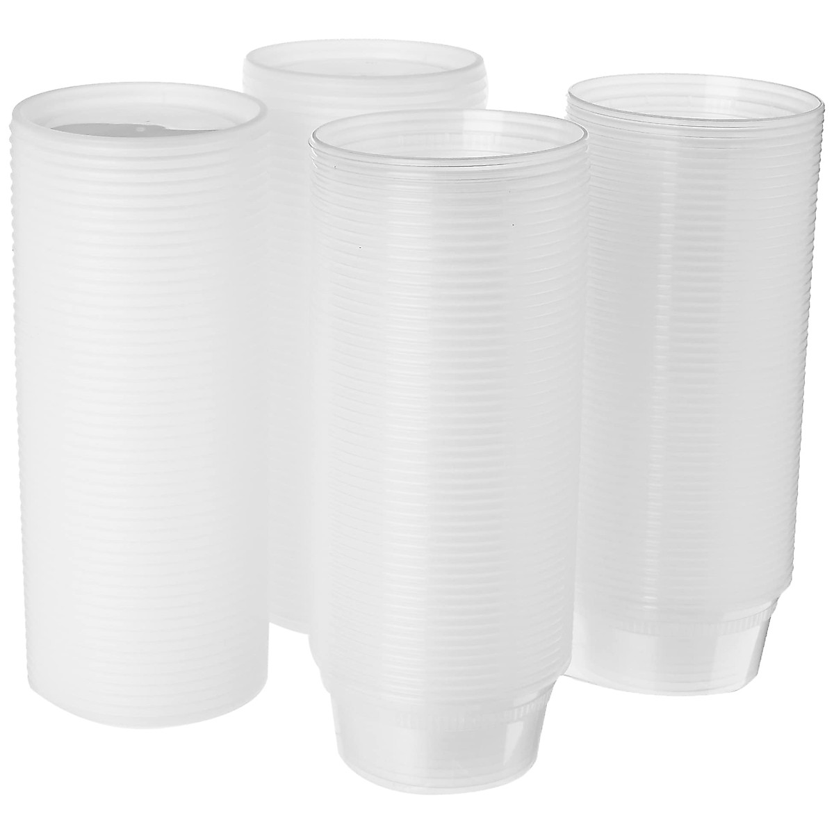 Asporto 12 Ounce To Go Boxes, 100 Microwavable Round Soup Containers - Clear Plastic Lids Included, Do Not Contain BPA, Clear Plastic Soup Containers, Disposable - Restaurantware