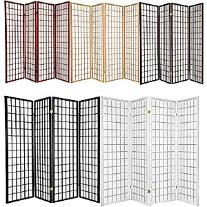 Legacy Decor 4 Panels Room Divider Privacy Screen Shoji Style 6ft high White Color