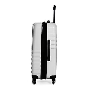 Ben Sherman Hereford Spinner Travel Upright Luggage, White, 24-Inch Checked