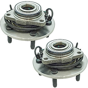 TRQ Front Wheel Bearing & Hub Assembly Set of 2 Pair for 2012-2017 Ram 1500 4 Wheel Drive Pickup Truck