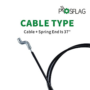 POSFLAG 762259MA Auger Drive Cable with F6RTC Spark Plug Replaces Murray 762259, 1501124MA for Murray 7524ES, 824LD, BL924R, CL61750R, HN421, ML61900R, MN421, PM40, PSB210, SN421, ST661BS Snowthrowers