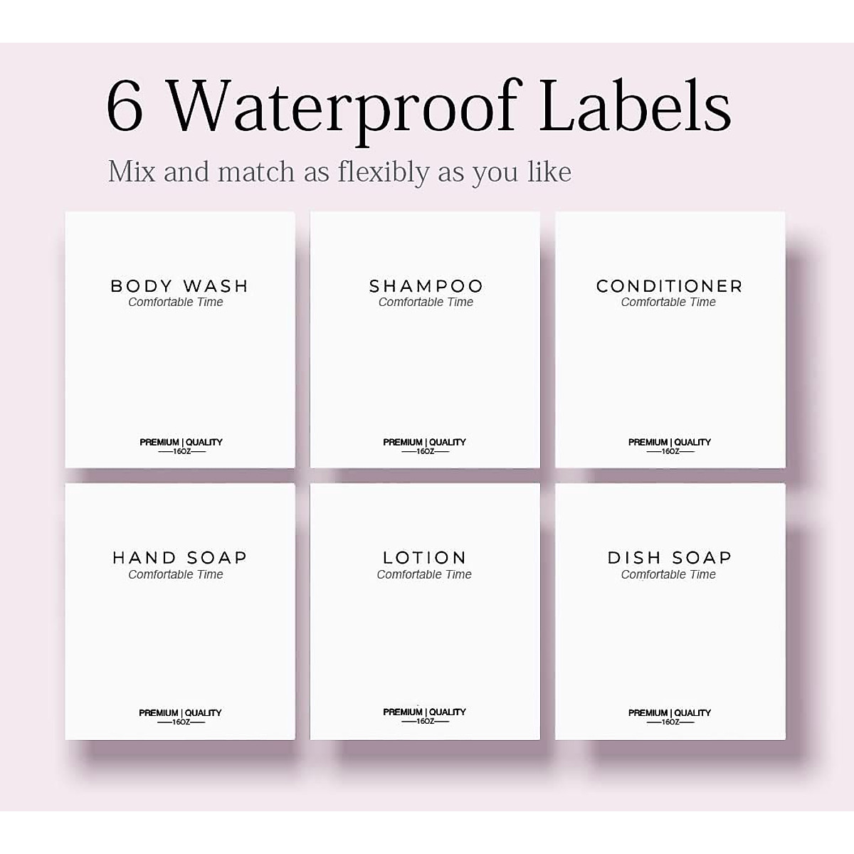 3-Pack Amber Plastic Pump Bottles, BPA-Free Refillable Dispensers for Shampoo, Conditioner, Soap & Oil, Bamboo Pump Head, 16.9oz (500ml)(Amber)